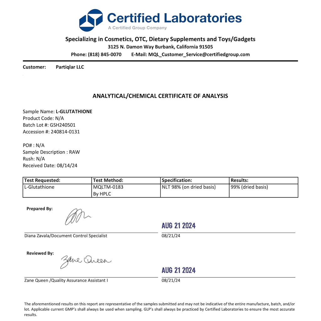 immune support with L-Glutathione