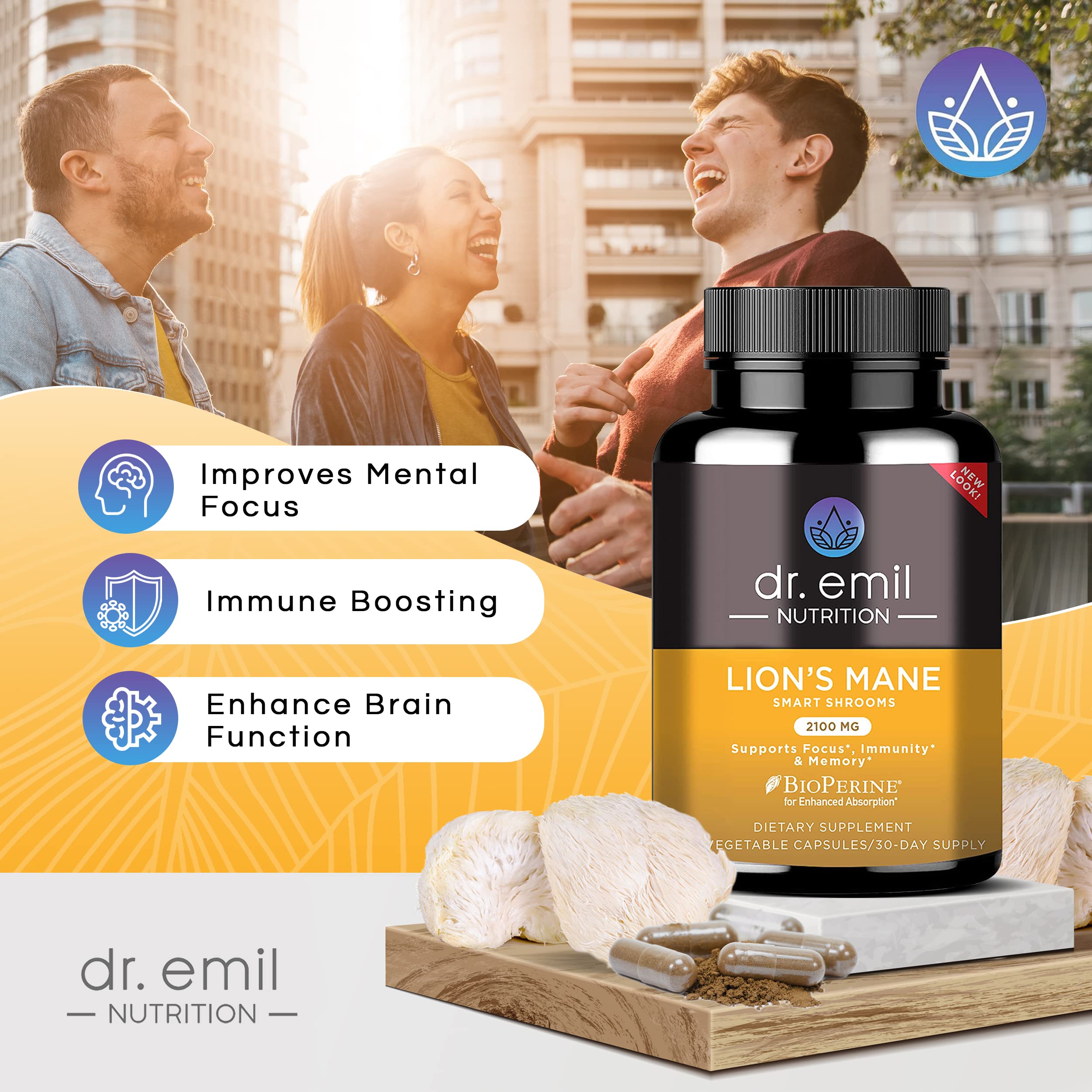 Immune support with lion's mane mushrooms