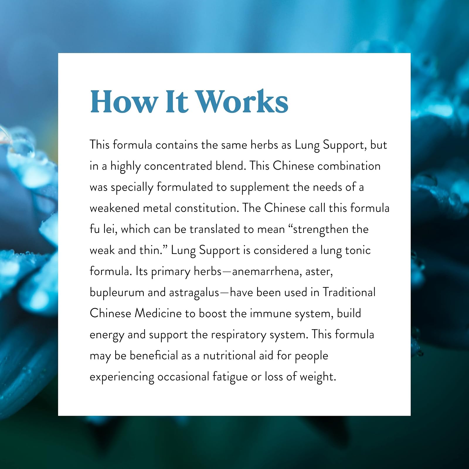 immune support with lung concentrate