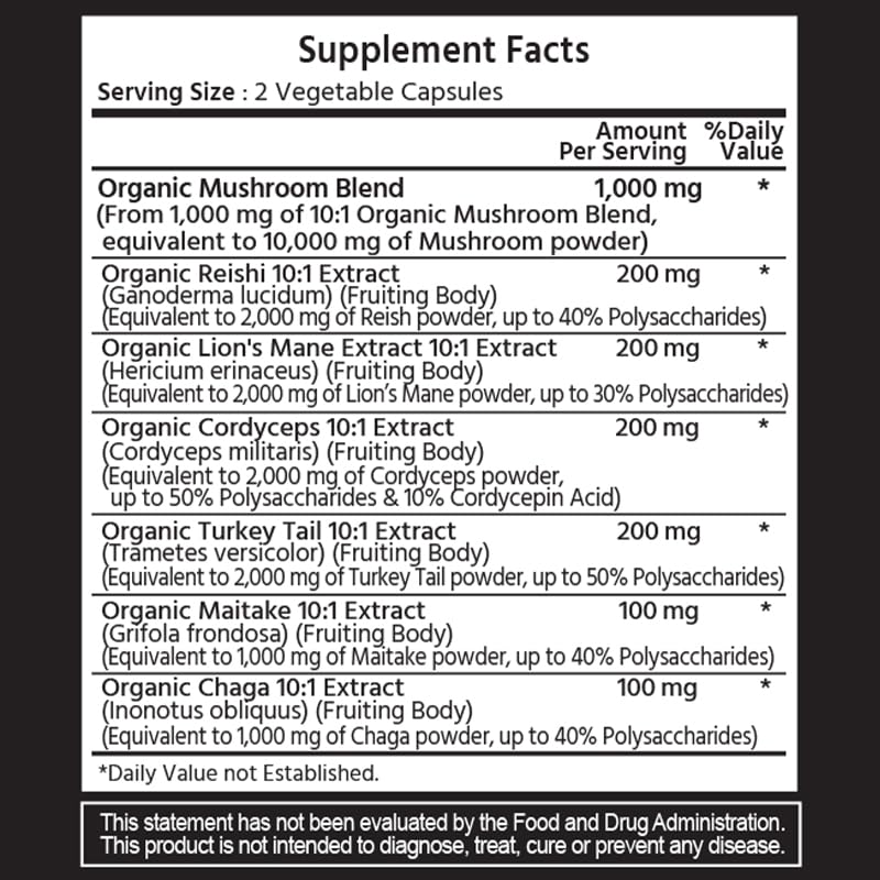 Immune support with mushroom blend