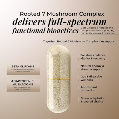 Immune support with mushroom capsules