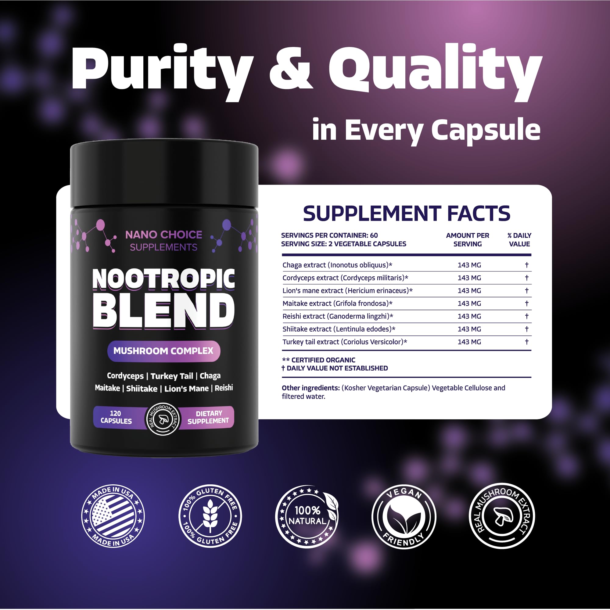 Immune support with Nano Choice mushrooms