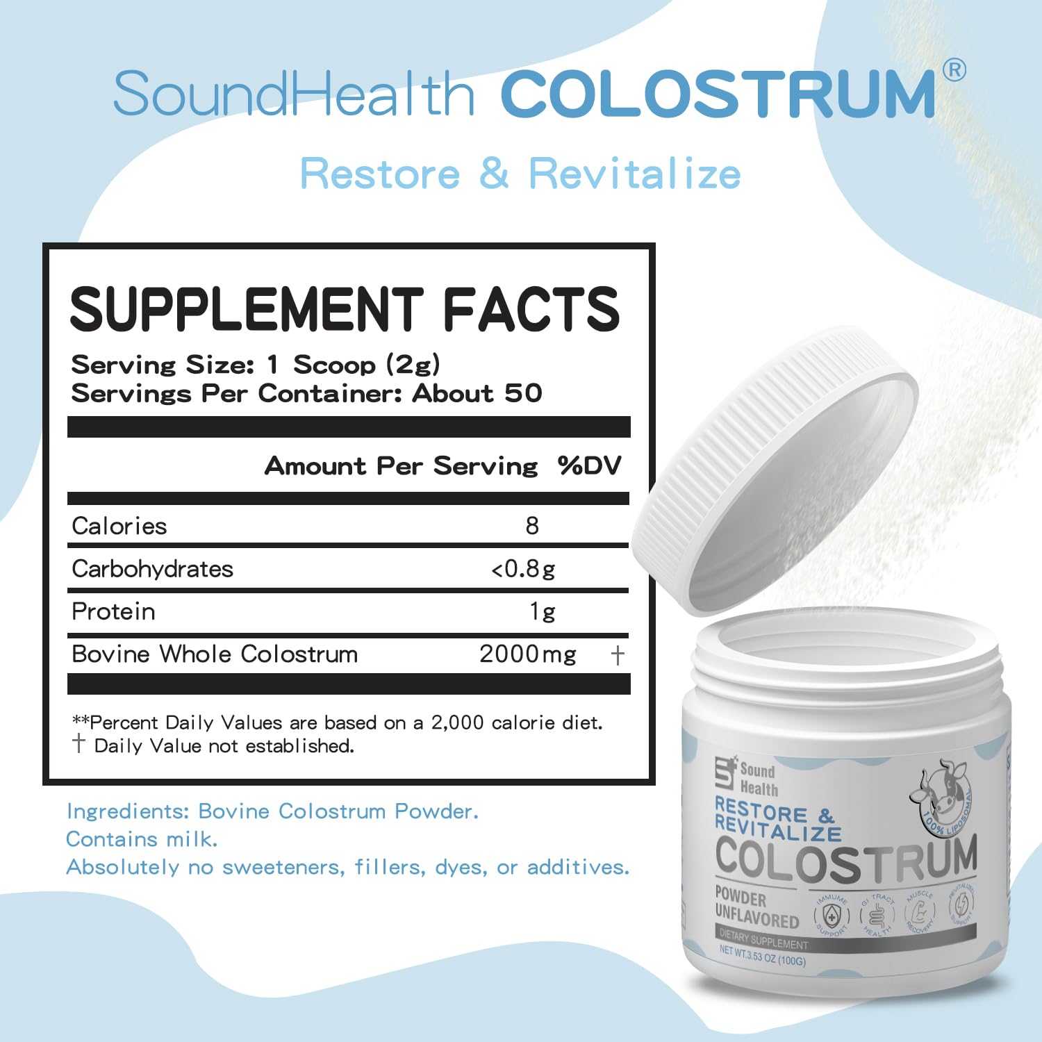 Immune support with organic colostrum