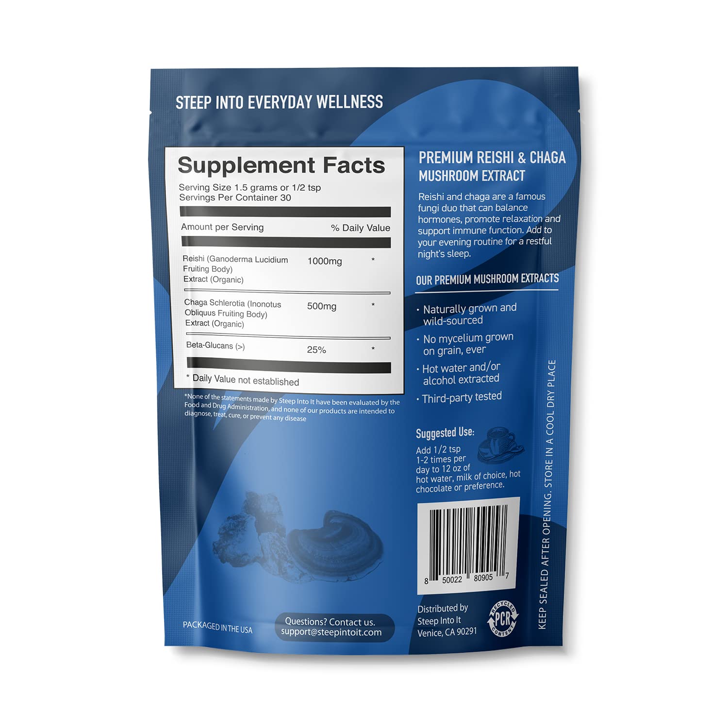 immune support with organic mushroom powder