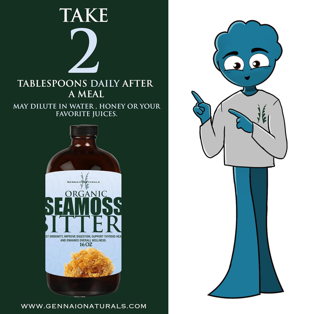 Immune support with seamoss bitters
