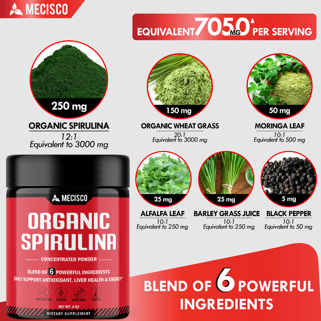 immune support with spirulina and wheatgrass