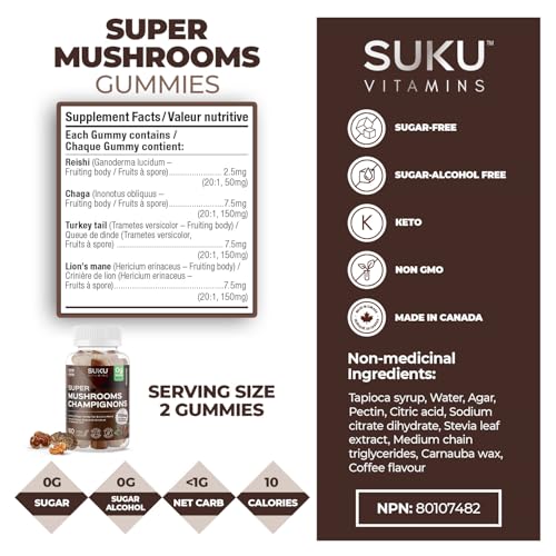 immune support with Suku mushroom gummies