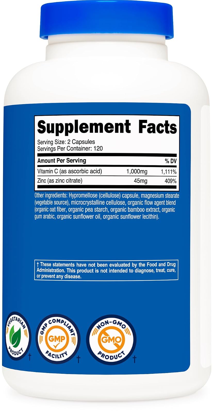 Immune support with vitamin C and zinc