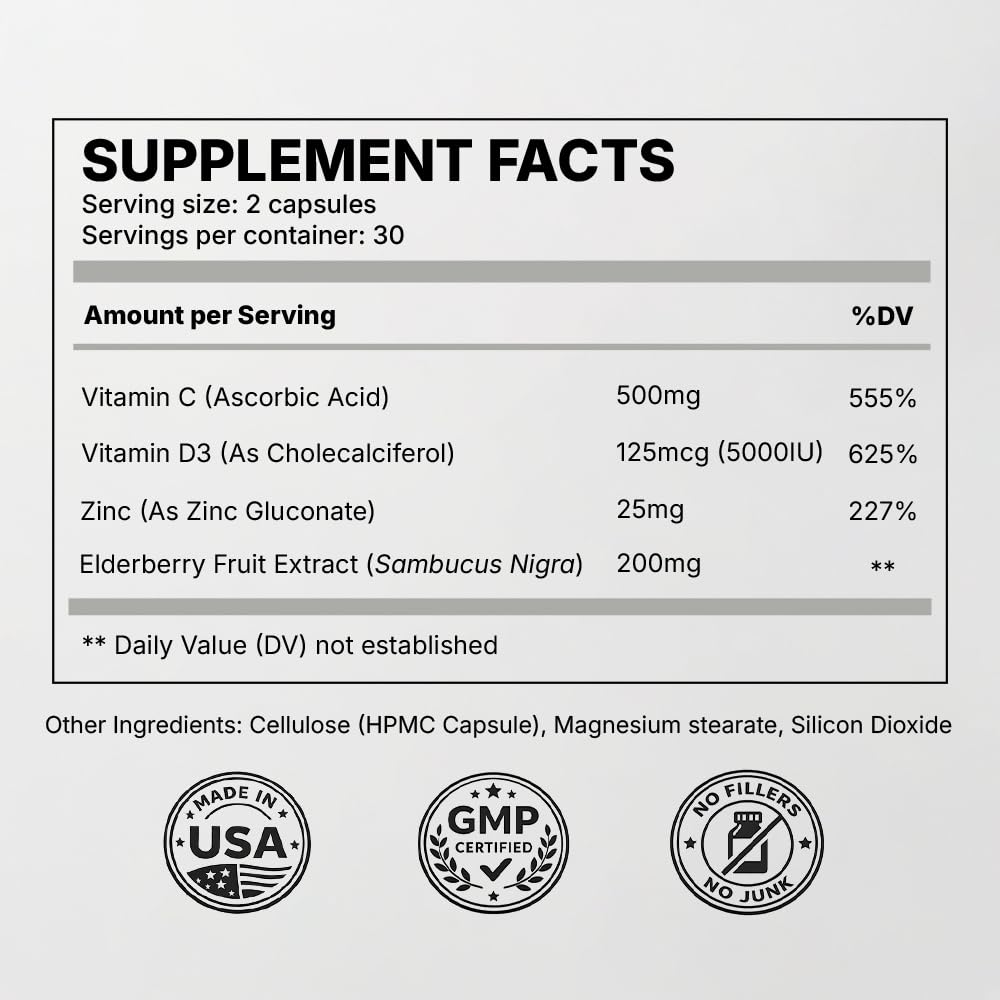 immune support with vitamin D3 and zinc
