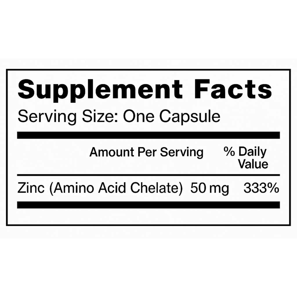 immune support zinc 50mg capsules