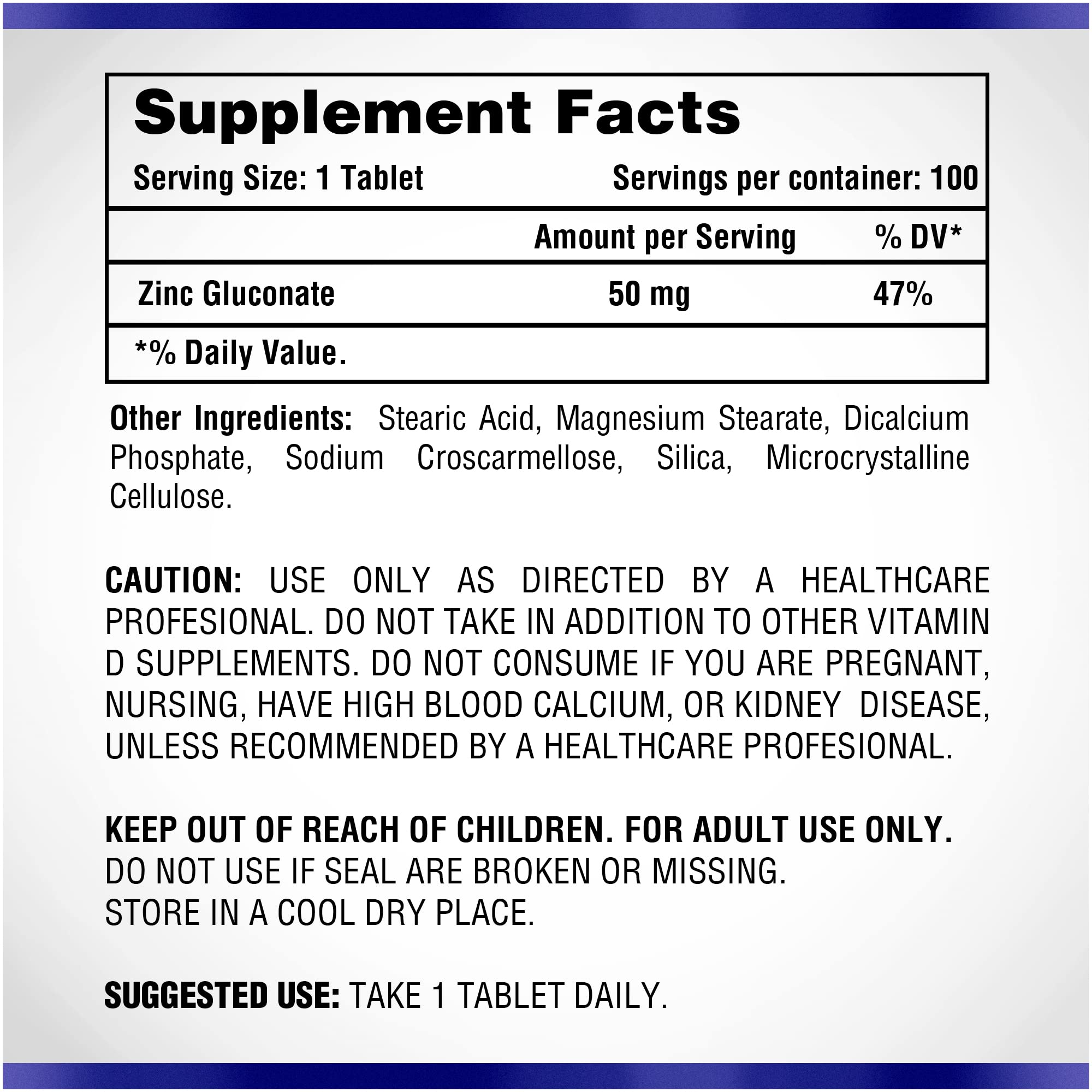 immune support zinc capsules Canada