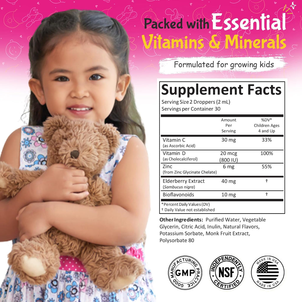 immune support zinc drops for kids