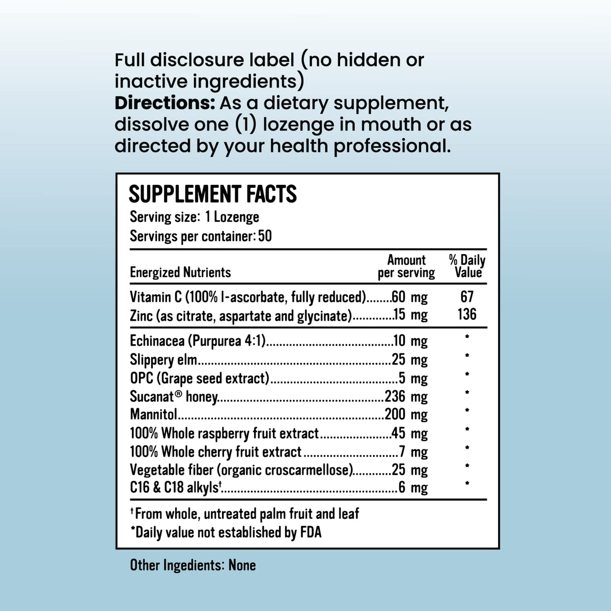 immune support zinc lozenges