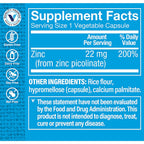 Immune support zinc supplement