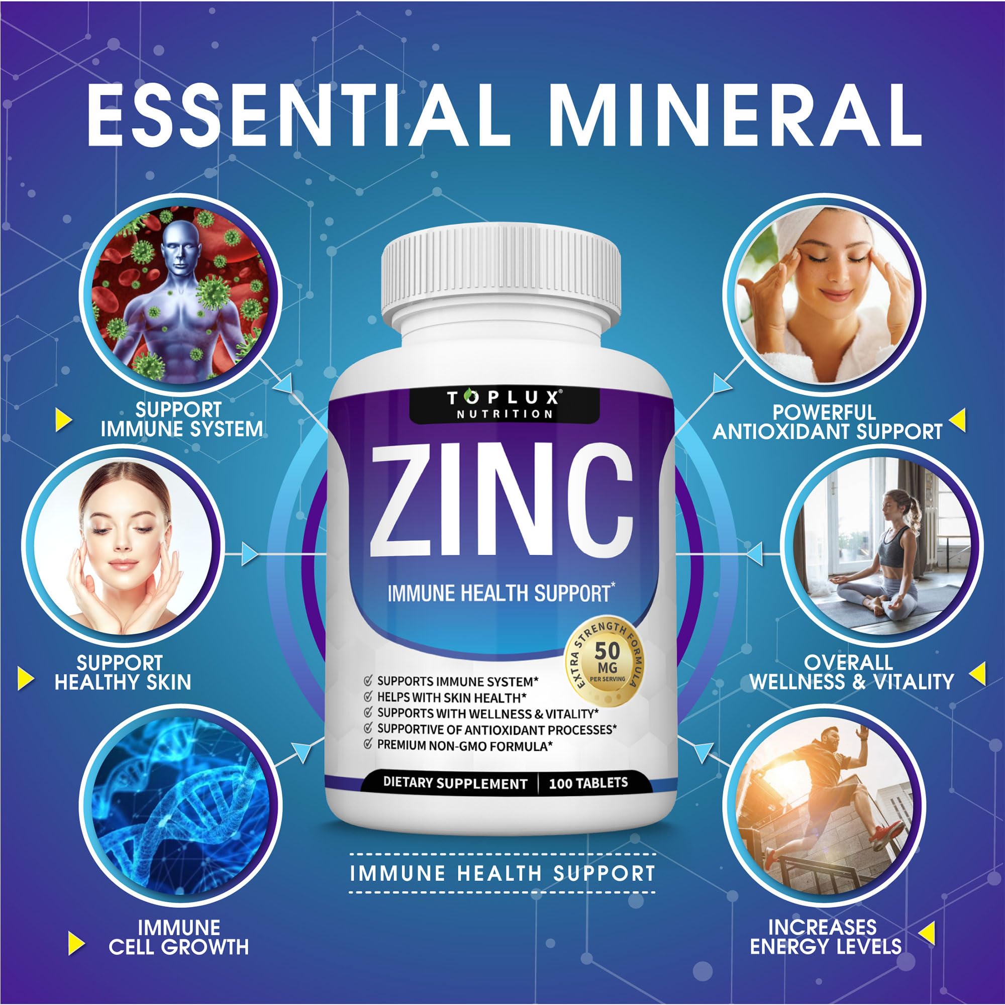 immune support zinc tablets