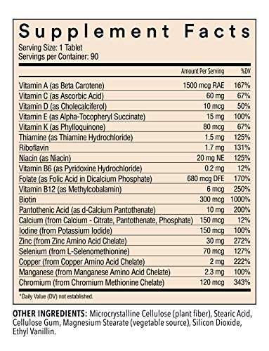 immune system support blended vitamin & mineral supplements