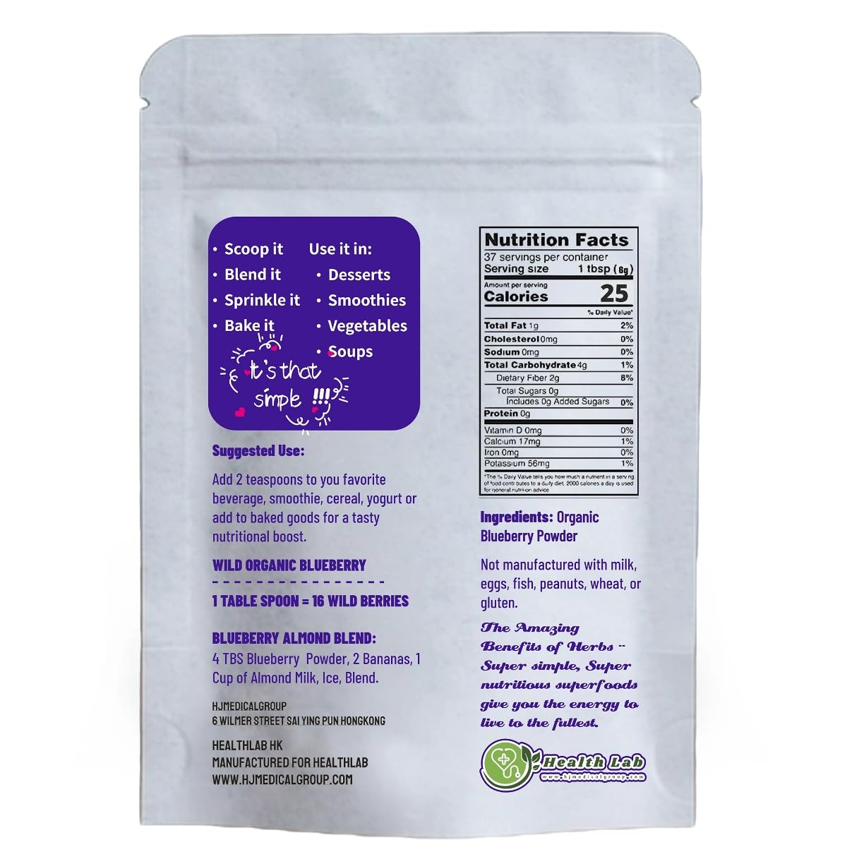 immune system support blueberry powder