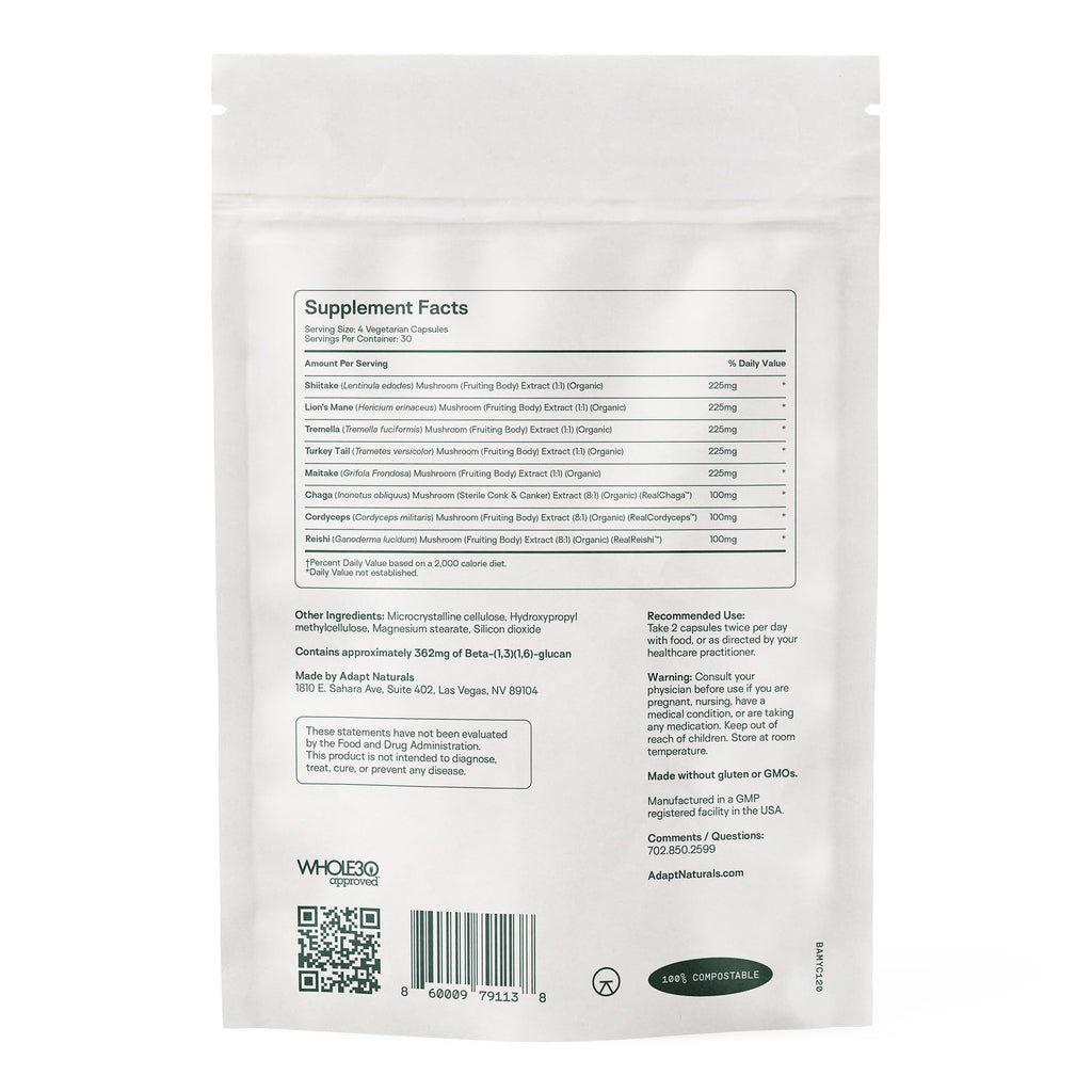 Immune system support with superfood mushrooms