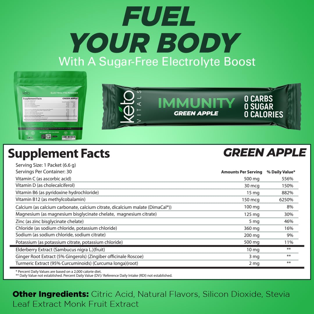 Immunity boosting electrolyte stick packs