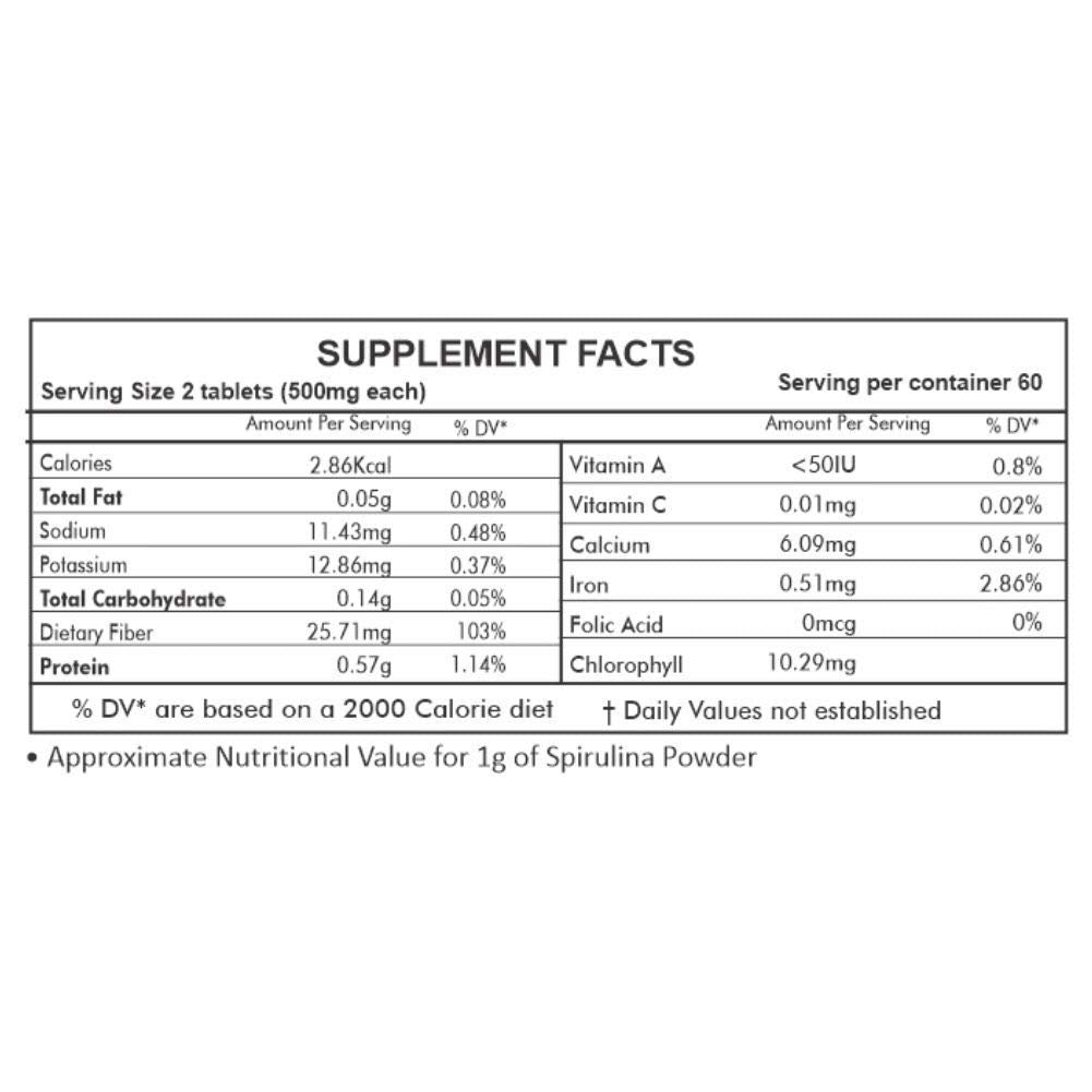immunity support spirulina tablets