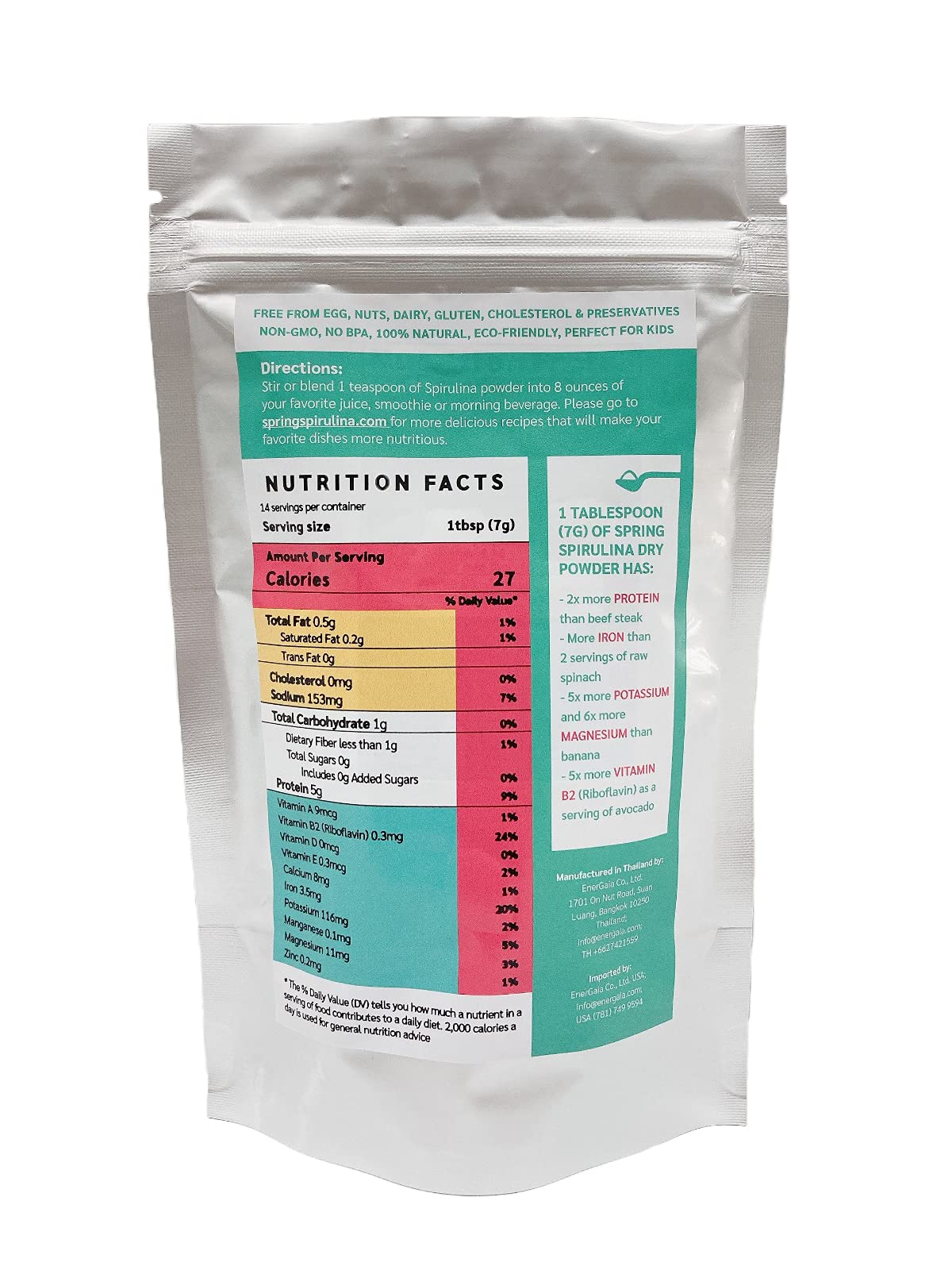immunity vitamins spirulina powder