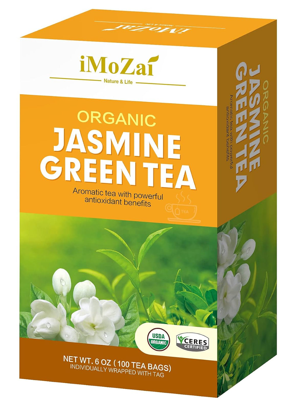 Imozai organic jasmine green tea bags
