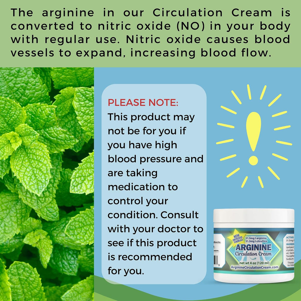 improve circulation with l-arginine cream