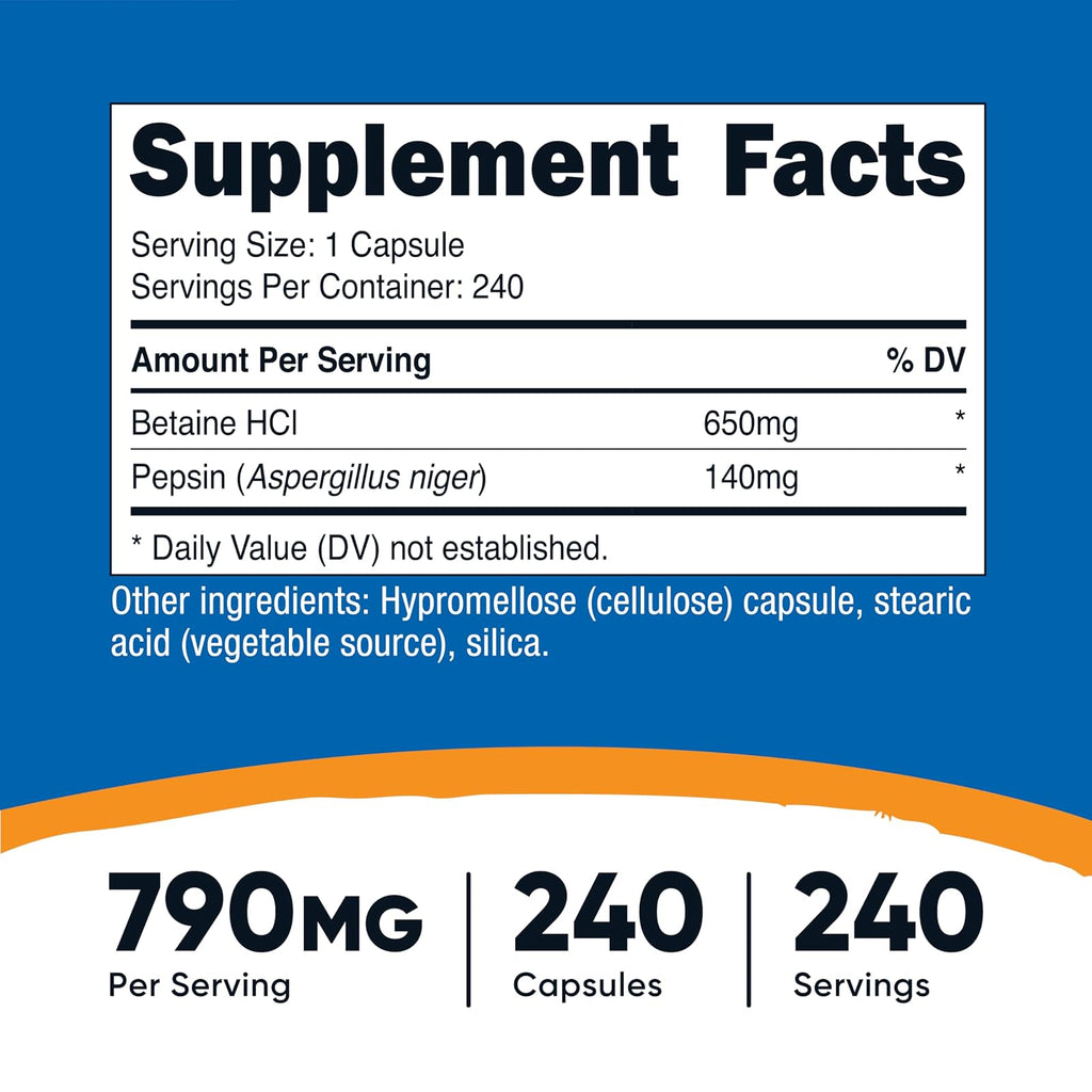improve digestion with Betaine HCl