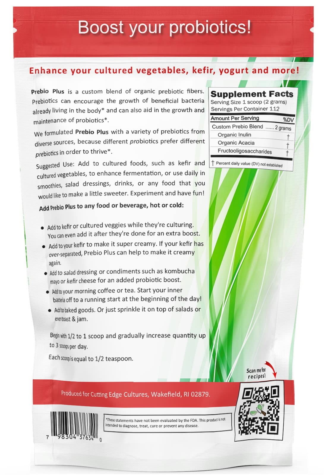 improve gut flora with prebio plus