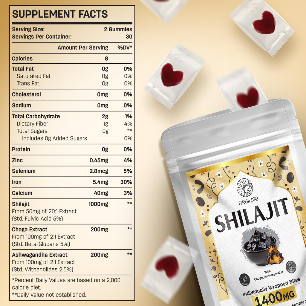 individually wrapped shilajit gummies for convenience