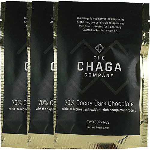 indulgent dark chocolate with chaga