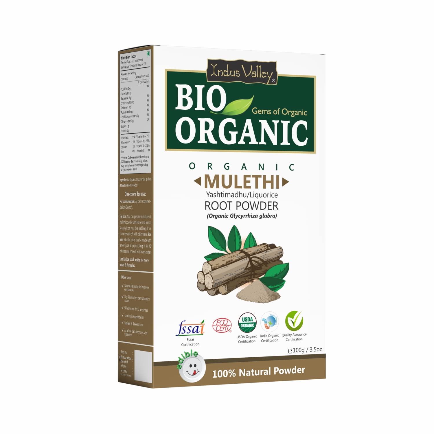 Indus Valley organic licorice root powder benefits