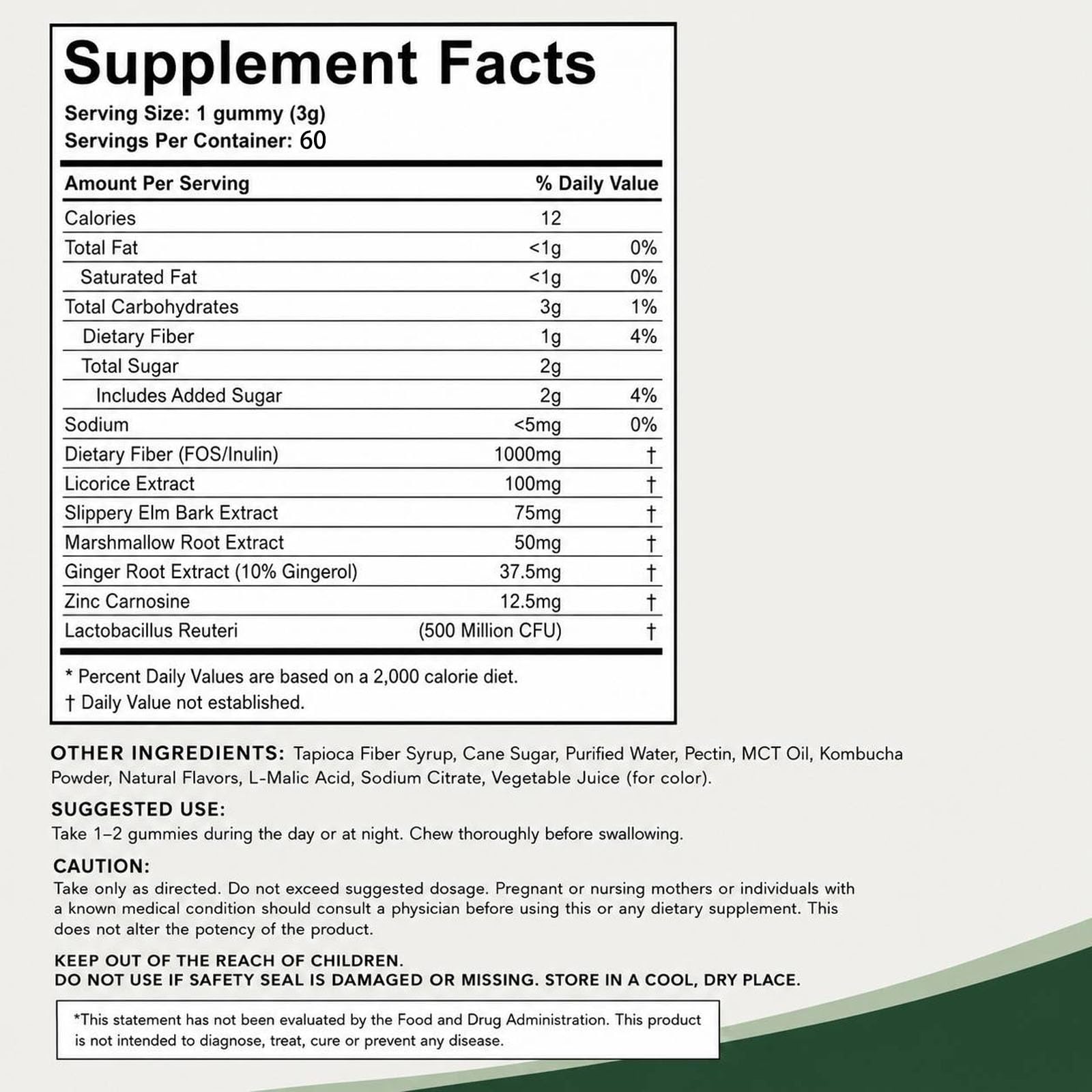 Infuse gummies for improved digestive balance
