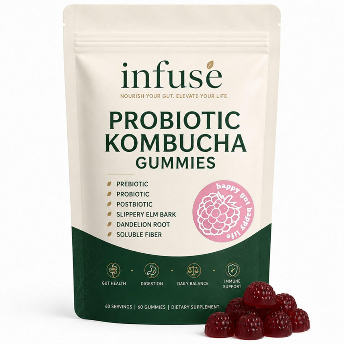 Infuse probiotic kombucha gummies benefits