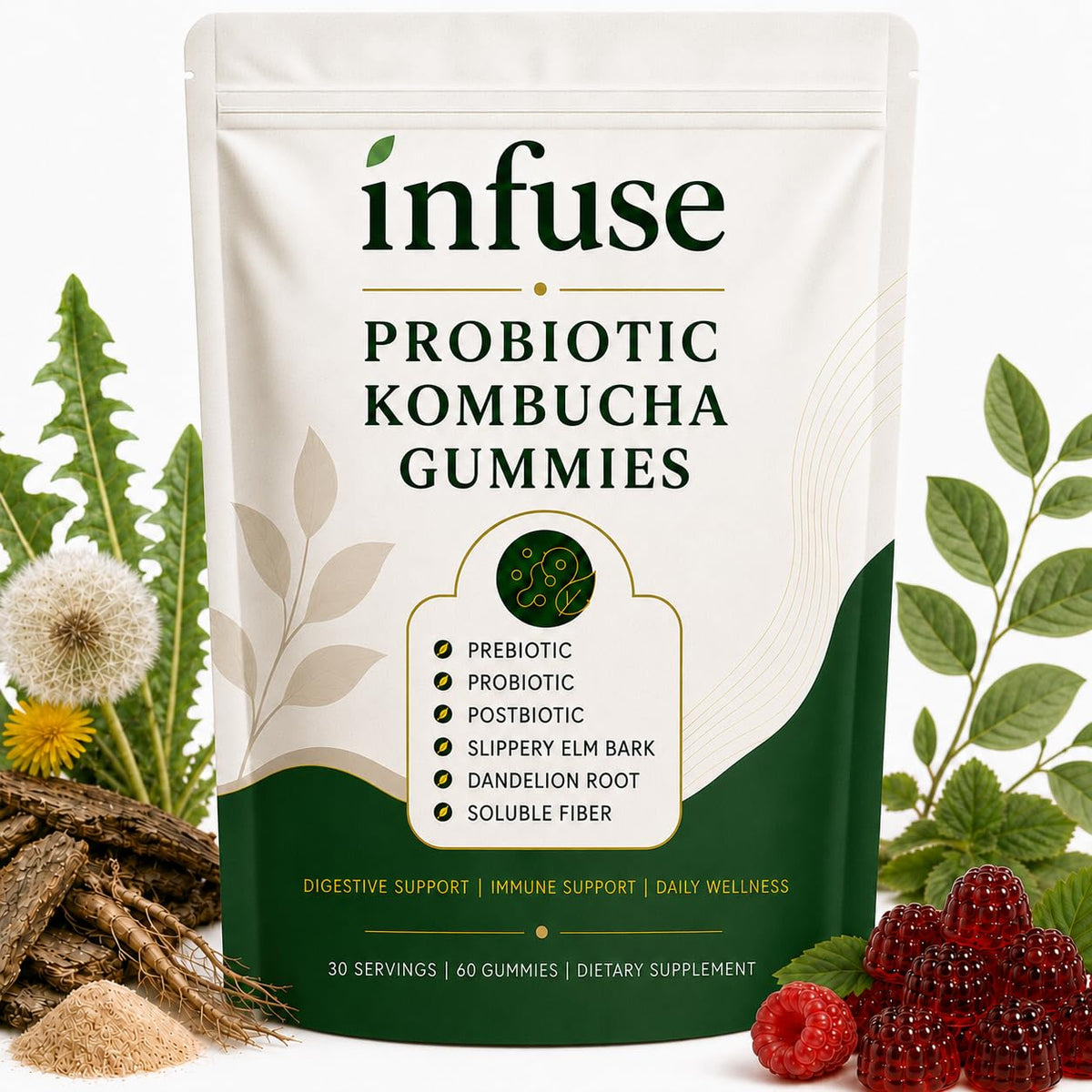 Infuse probiotic kombucha gummies for digestion