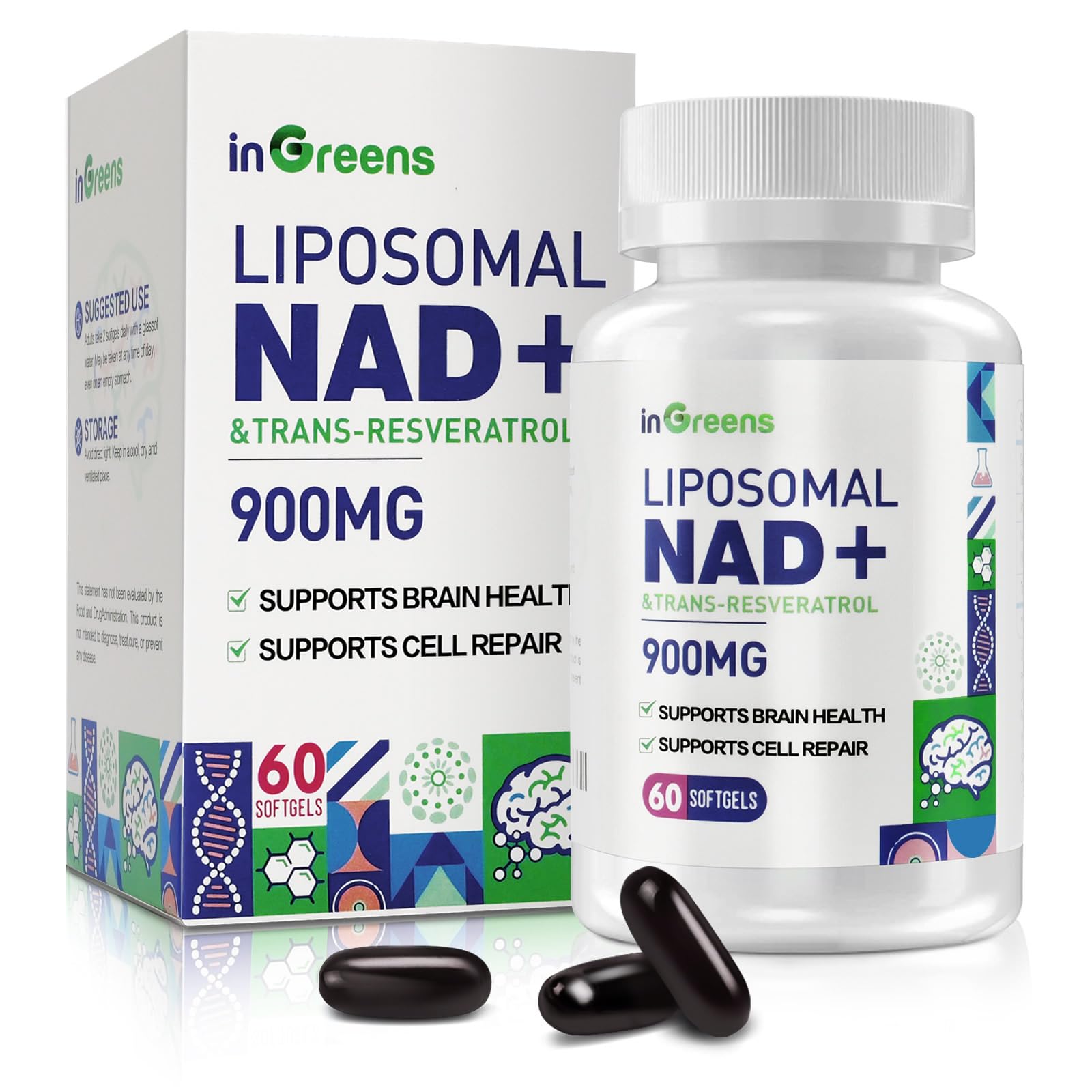 inGreens Liposomal NAD+ softgels