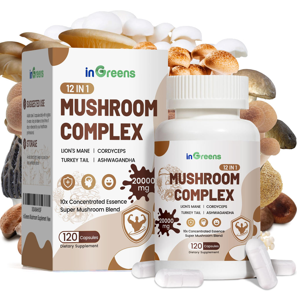 inGreens mushroom supplement for focus
