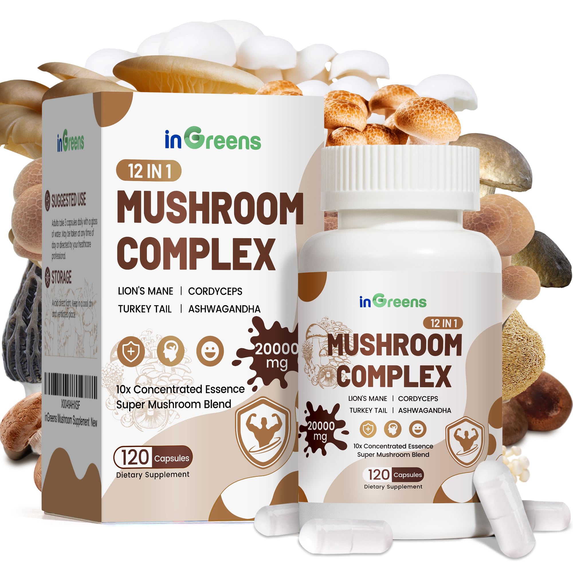 inGreens mushroom supplement for focus