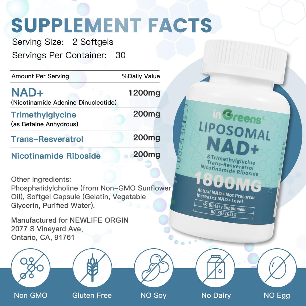 inGreens NAD+ multivitamin for men