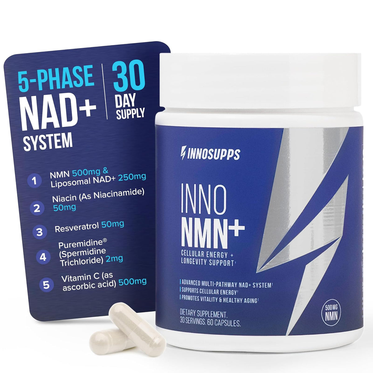 InnoSupps NMN+ 500 mg supplement
