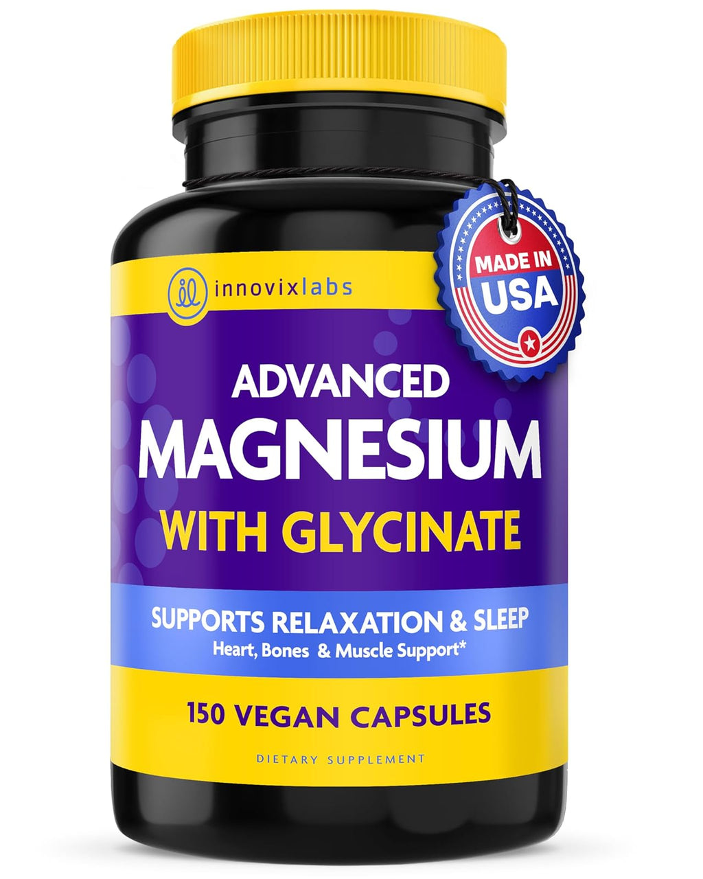 InnovixLabs magnesium glycinate capsules for relaxation