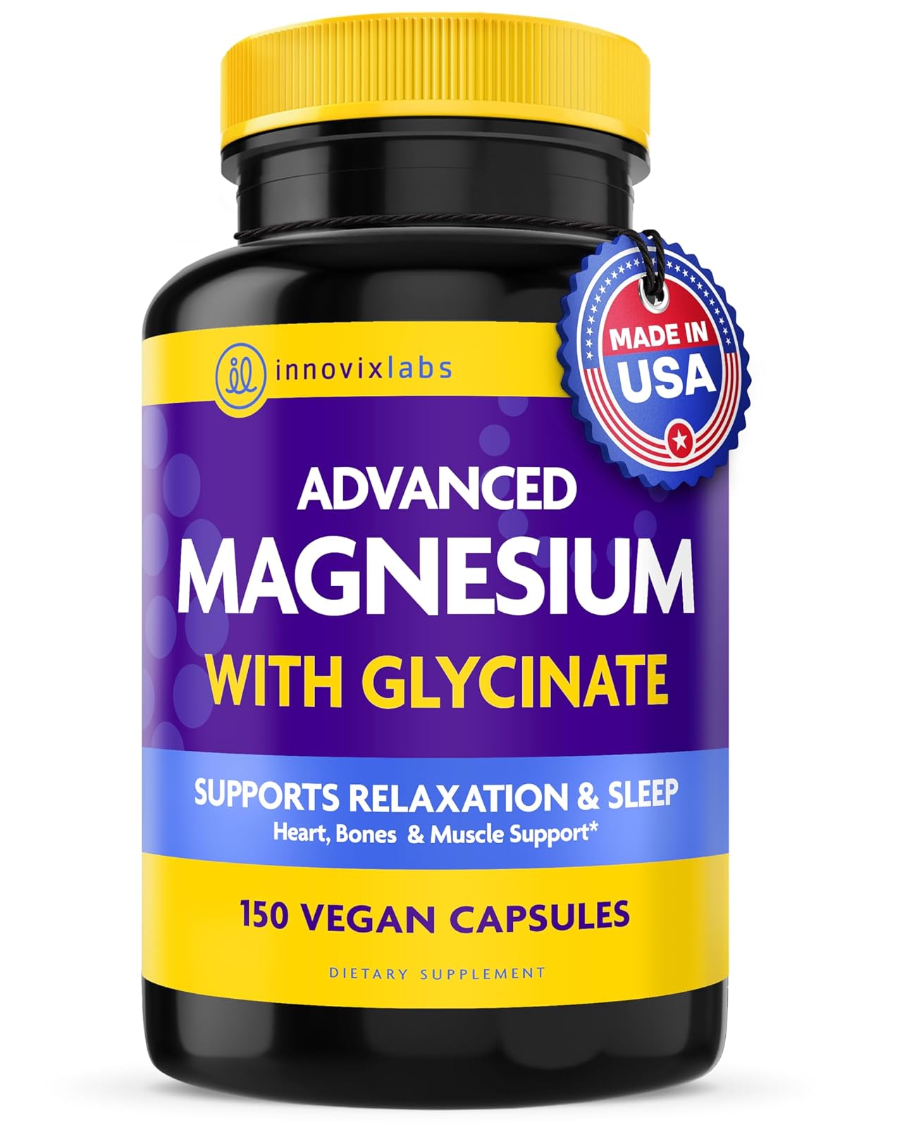 InnovixLabs magnesium glycinate capsules for relaxation