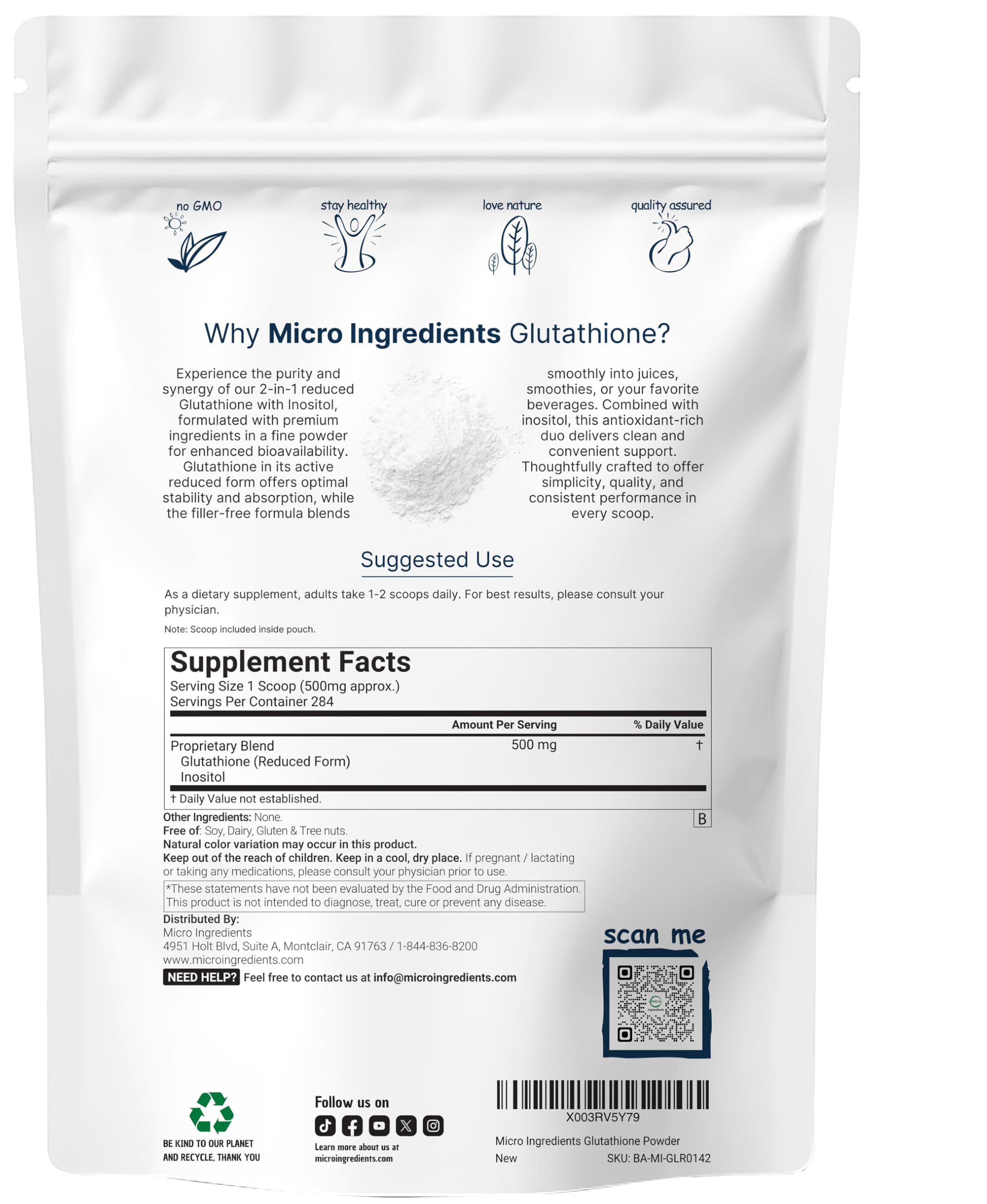 Inositol and glutathione combo benefits