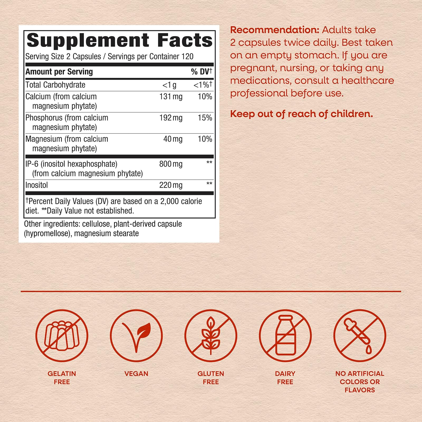 Inositol capsules for stress relief