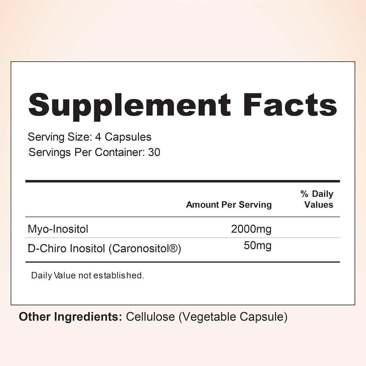 Inositol capsules for women's wellness