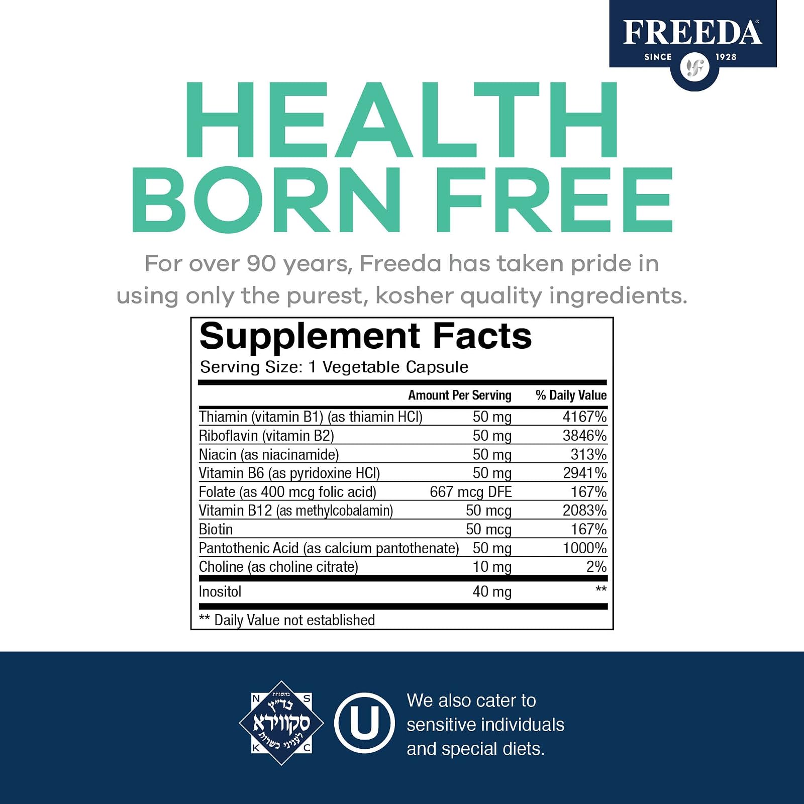 Inositol enriched vitamin b complex