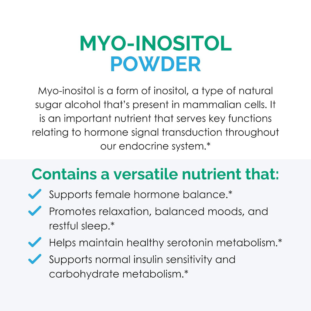 Inositol powder for healthy metabolism