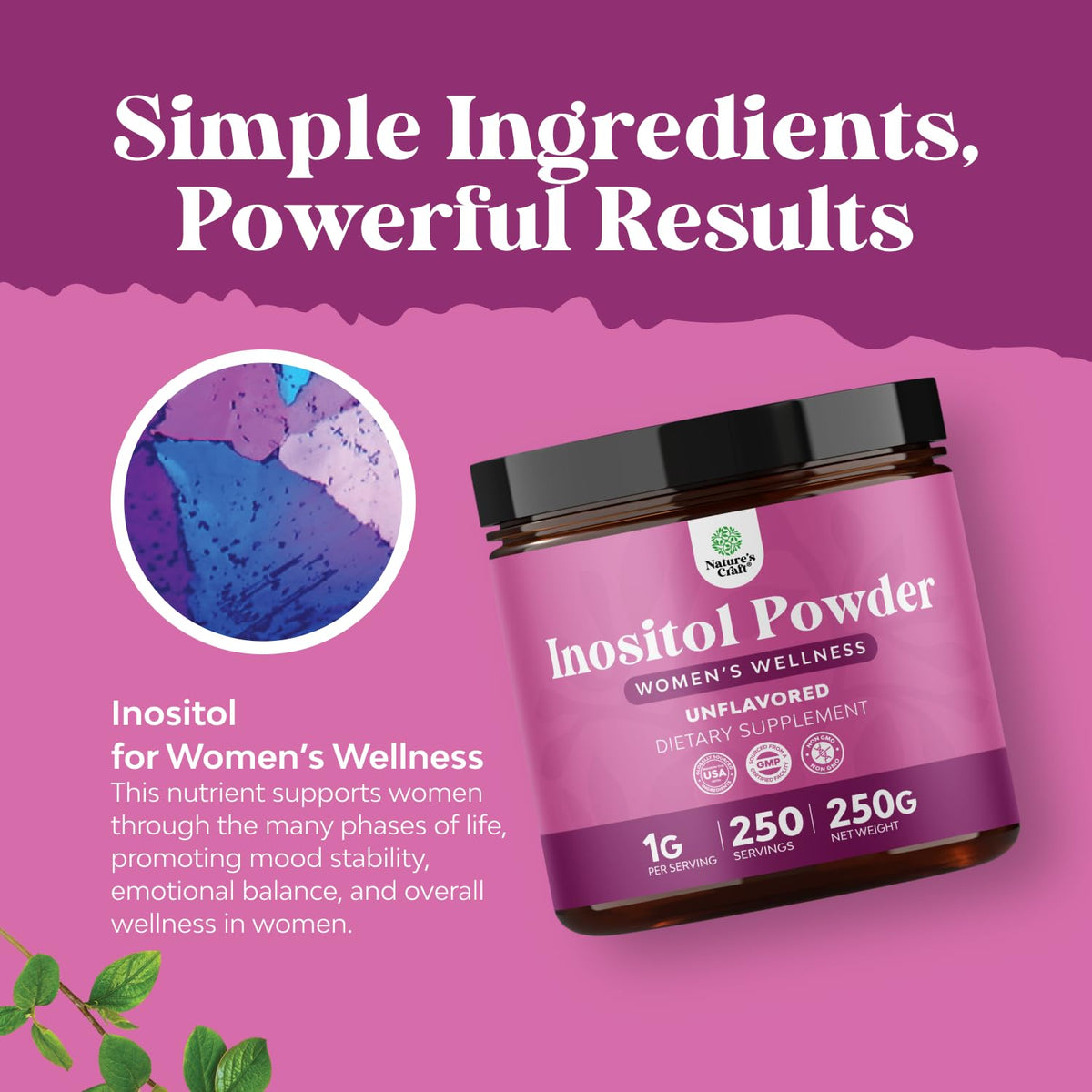 Inositol powder for mood enhancement