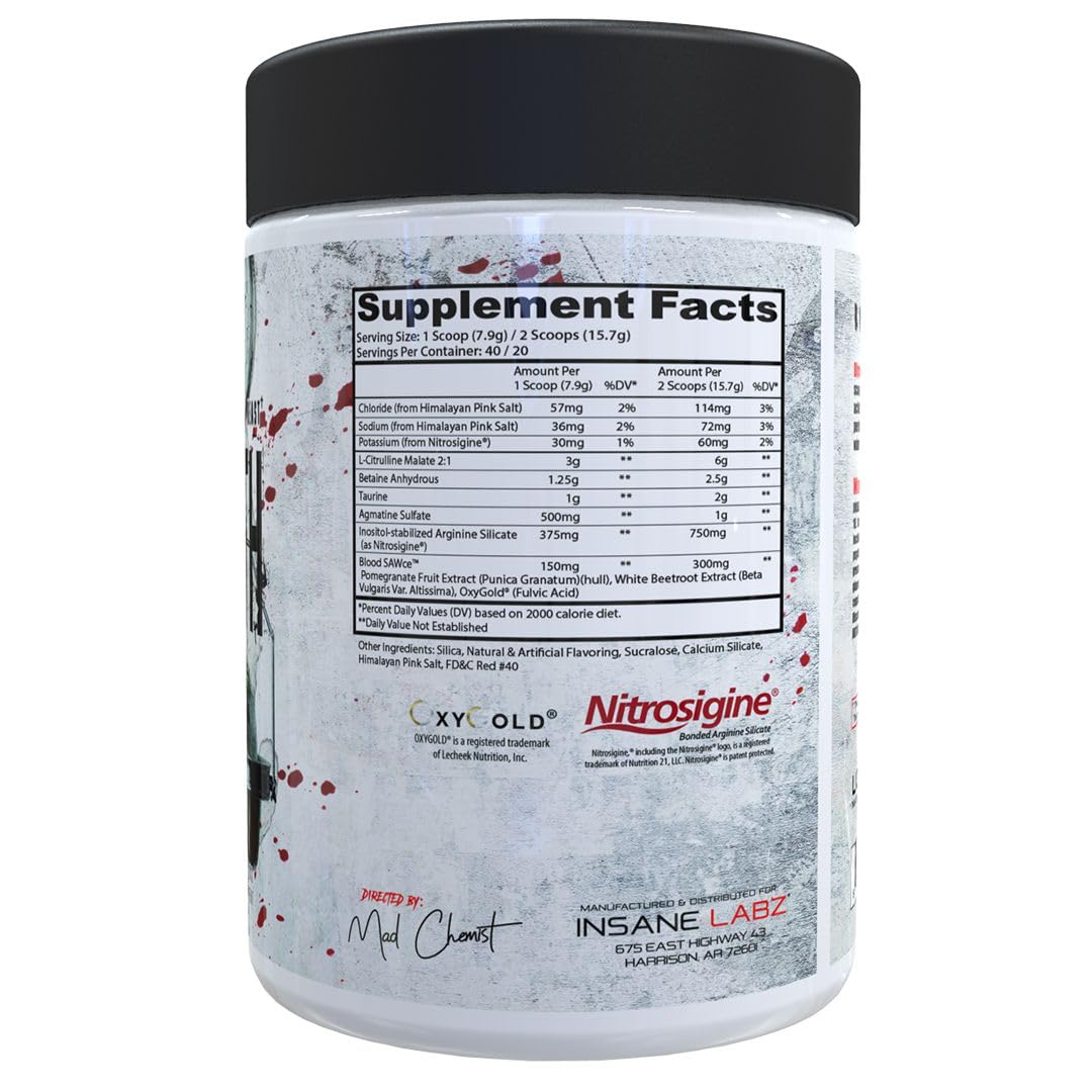 Insane Labz pre workout for muscle gain