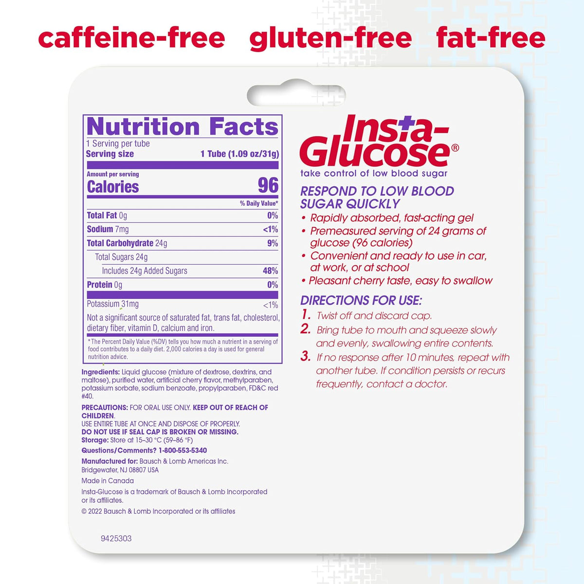 Insta-Glucose gel for endurance